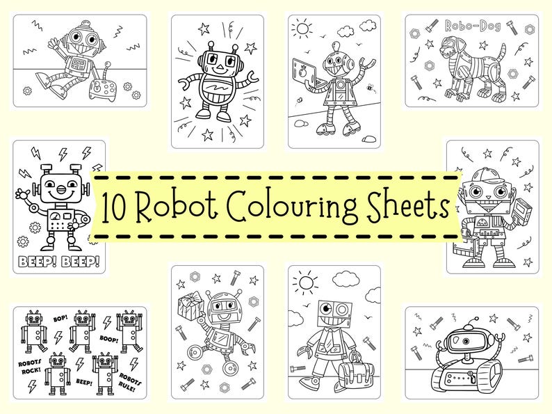 Robot Colouring Sheets for Children - Robot Coloring Pages for Kids ...