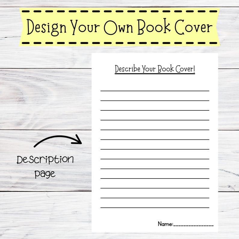 Design A Book Cover Printable - Design Your Own Book Cover Activity ...