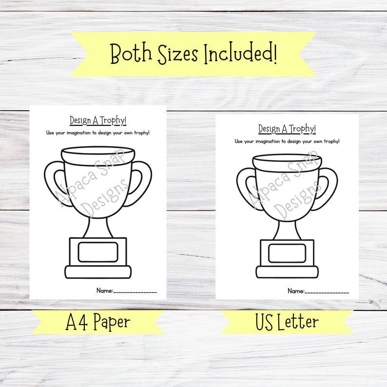 Design Your Own Trophy Printable: Design Your Own Trophy Craft Activity ...
