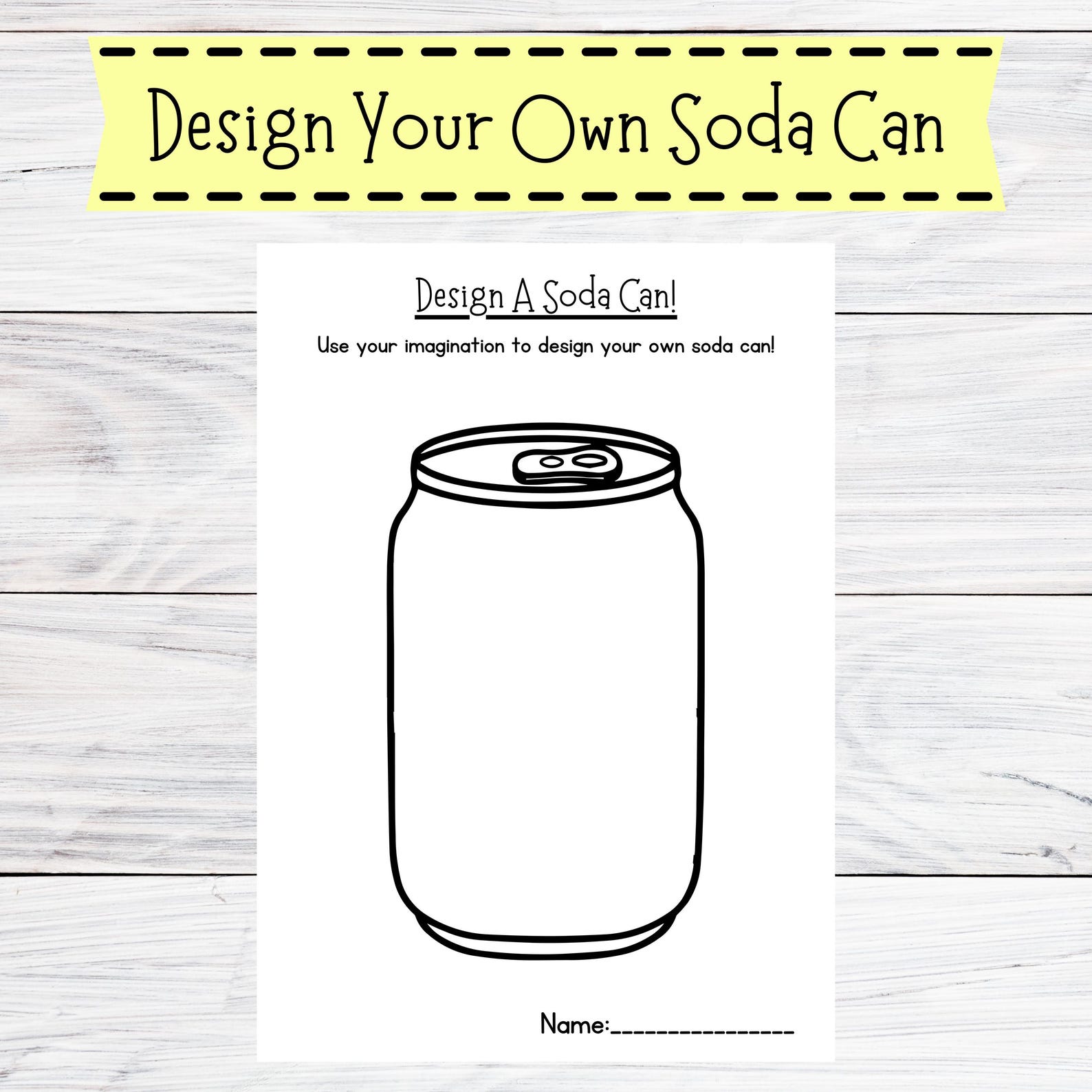 Design A Soda Can Printable - Design Your Own Soda Can Activity - Soda ...