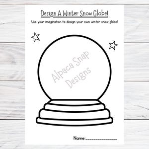 Design Your Own Winter Snow Globe Activity for Children - Etsy UK