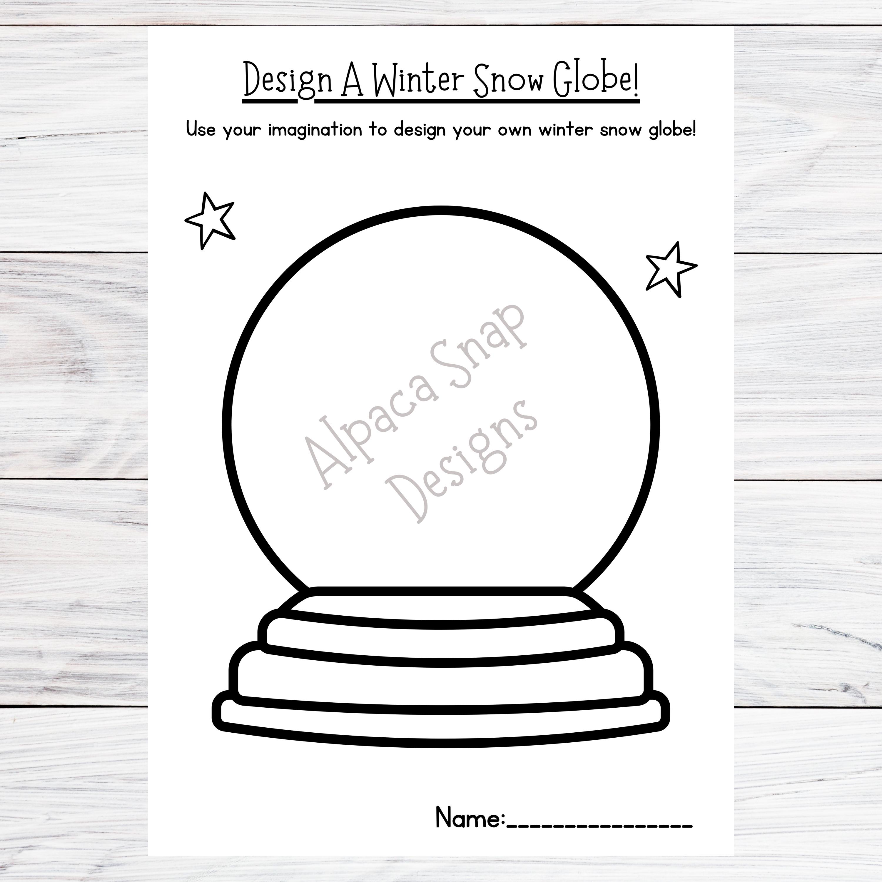 Design Your Own Winter Snow Globe Activity for Children - Etsy UK