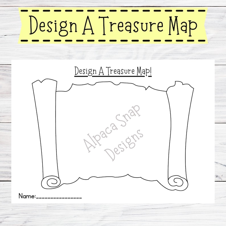Design Your Own Treasure Map Printable: Kids' Craft Activity (PDF ...