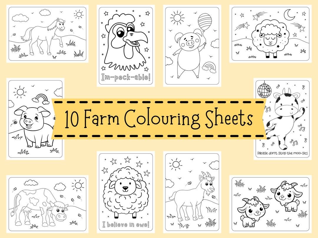 Farm Animal Colouring Sheets - Farm Animal Colouring for Children ...
