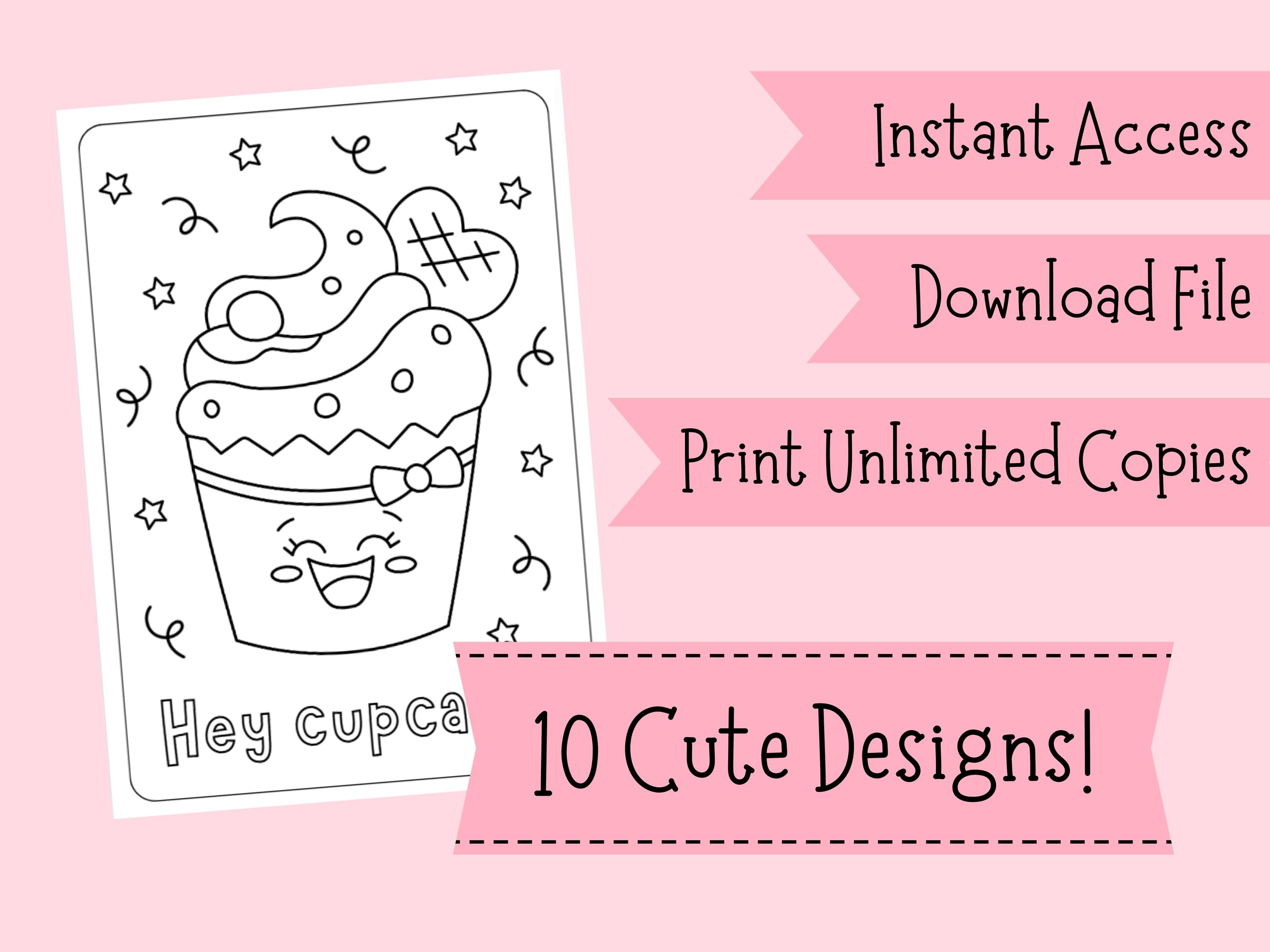 Cupcake Colouring Sheets for Children - Cupcake Coloring Pages for Kids ...