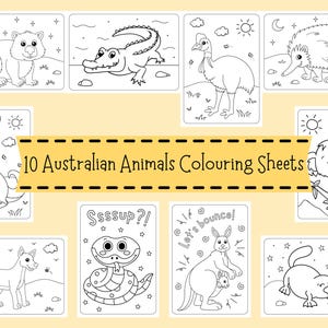 Australian Animals Colouring Sheets for Children - Australian Animals ...