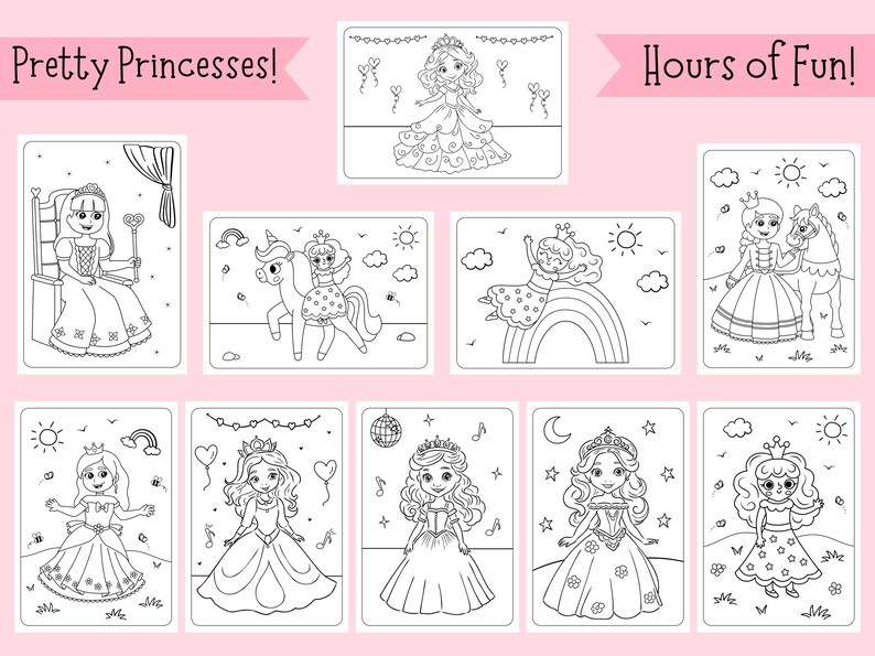 Princess Colouring Sheets for Children - Princess Coloring Pages for ...