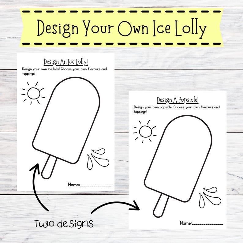 Design an Ice Lolly Printable - Design Your Own Ice Lolly Activity ...