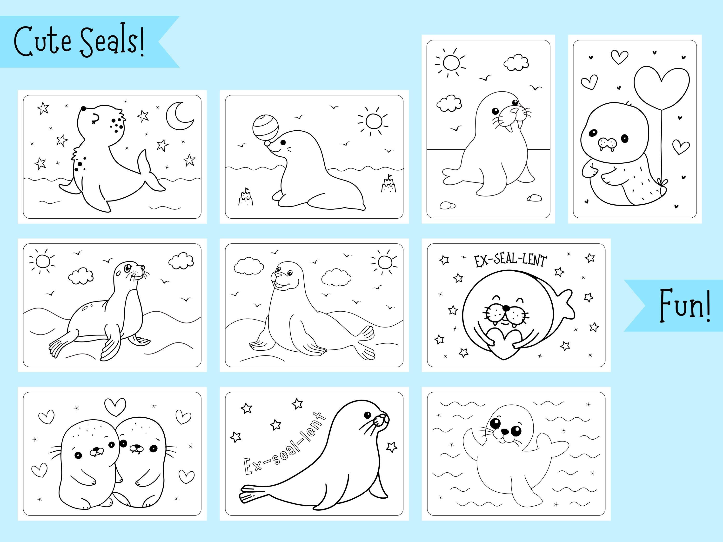 Seal Colouring Sheets - Seal Colouring for Children - Seal Coloring ...
