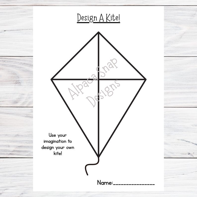 Design Your Own Kite Printable: Kids' Summer Craft Activity (PDF ...