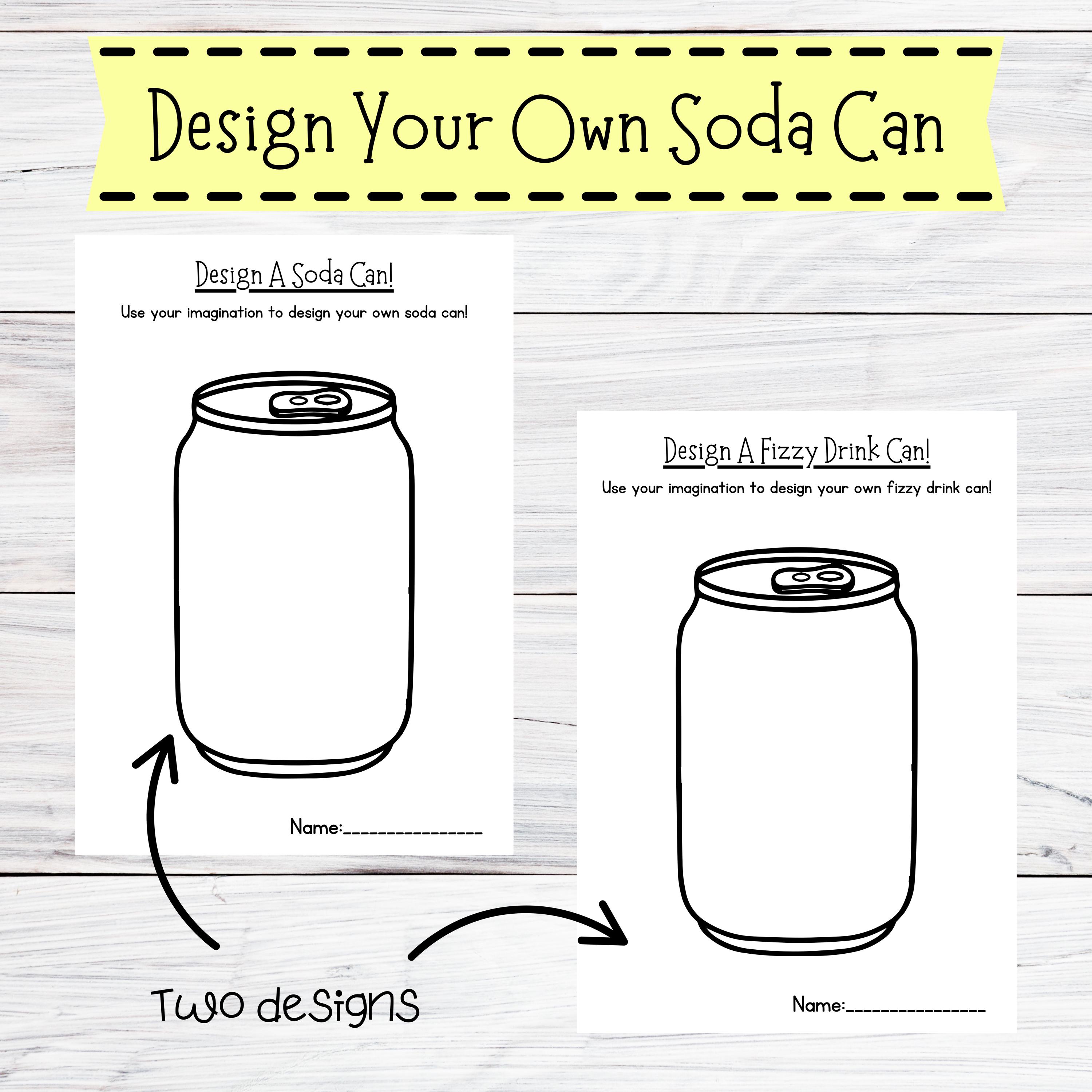 Design A Soda Can Printable - Design Your Own Soda Can Activity - Soda ...
