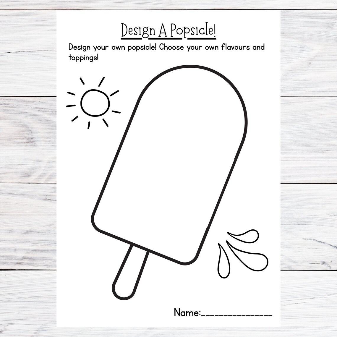 Design A Popsicle Printable - Design Your Own Popsicle Activity ...