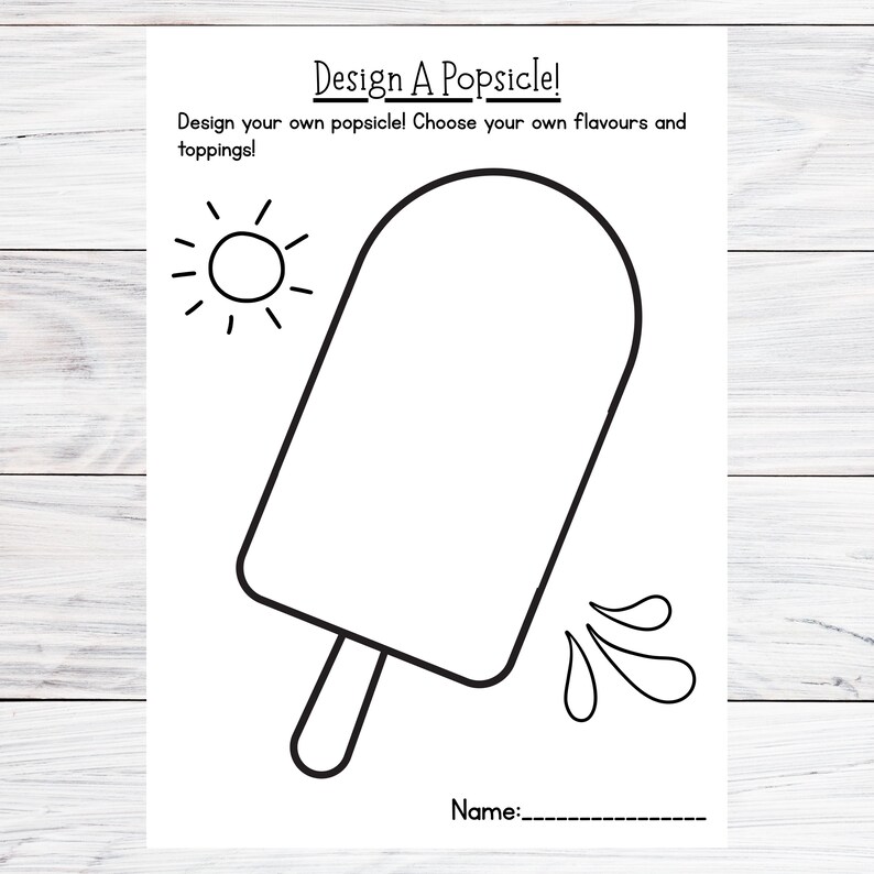 Design A Popsicle Printable - Design Your Own Popsicle Activity ...