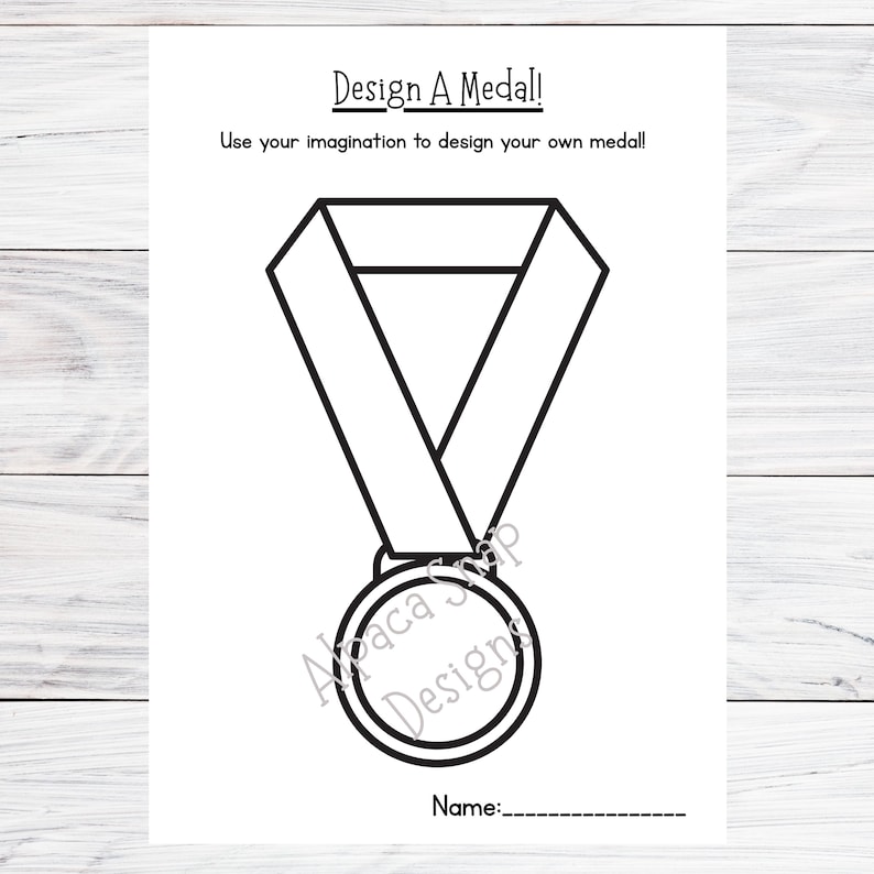 Design Your Own Medal: Printable Medal Activity for Kids (PDF Download ...