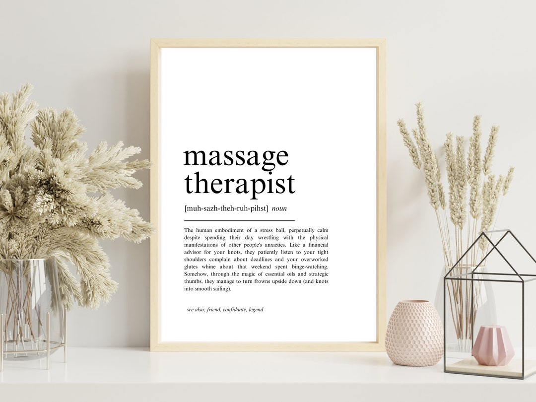 Massage Therapist Definition Print: Spa Decor (digital Download) - Etsy