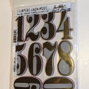 Numeric - Tim Holtz for Stampers Anonymous - Large Number Cling Mount ...