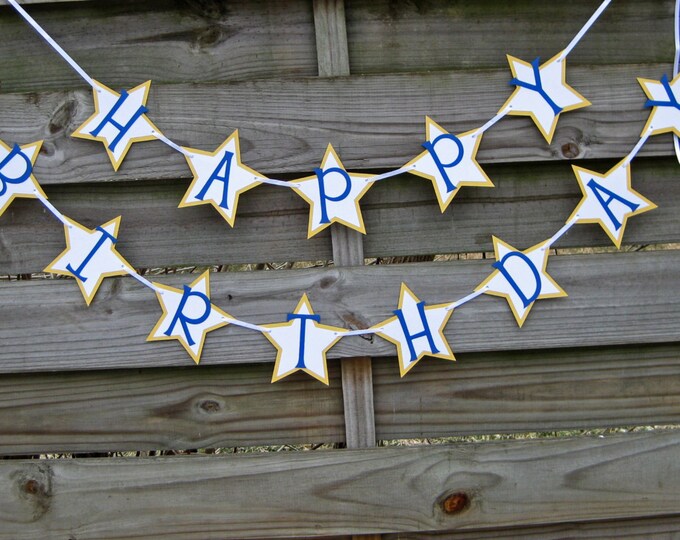 Happy Birthday Star Banner - Etsy