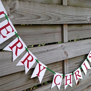 Merry Christmas Banner Christmas Decoration in Red and White Christmas ...
