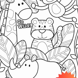 Animal Adventures: A Fun Coloring Book for Kids - Etsy