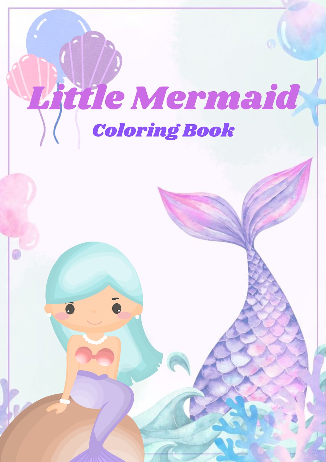 Enchanting Waves: A Mermaid Coloring Adventure - Etsy