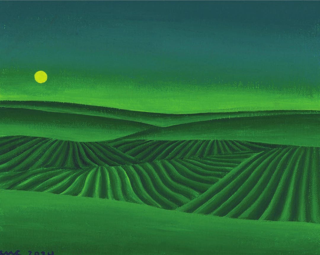 Painted Fields Art Print, Limited Editon, Original Artwork - Etsy