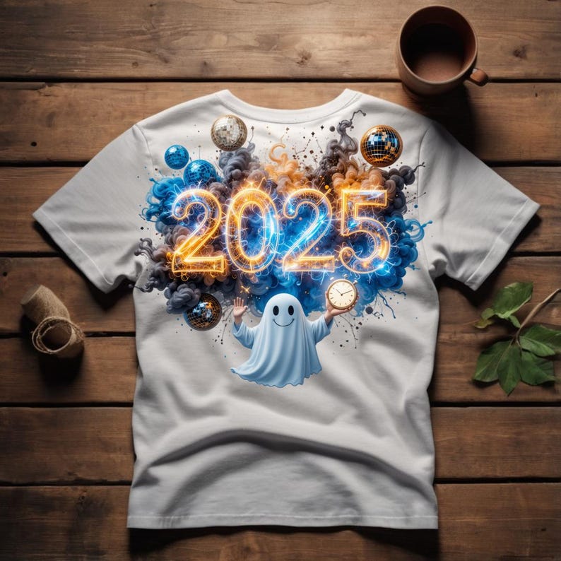 T-shirt Design, Hello 2025 Gift, 27 PNG Image, Unique Graphic, New Year ...