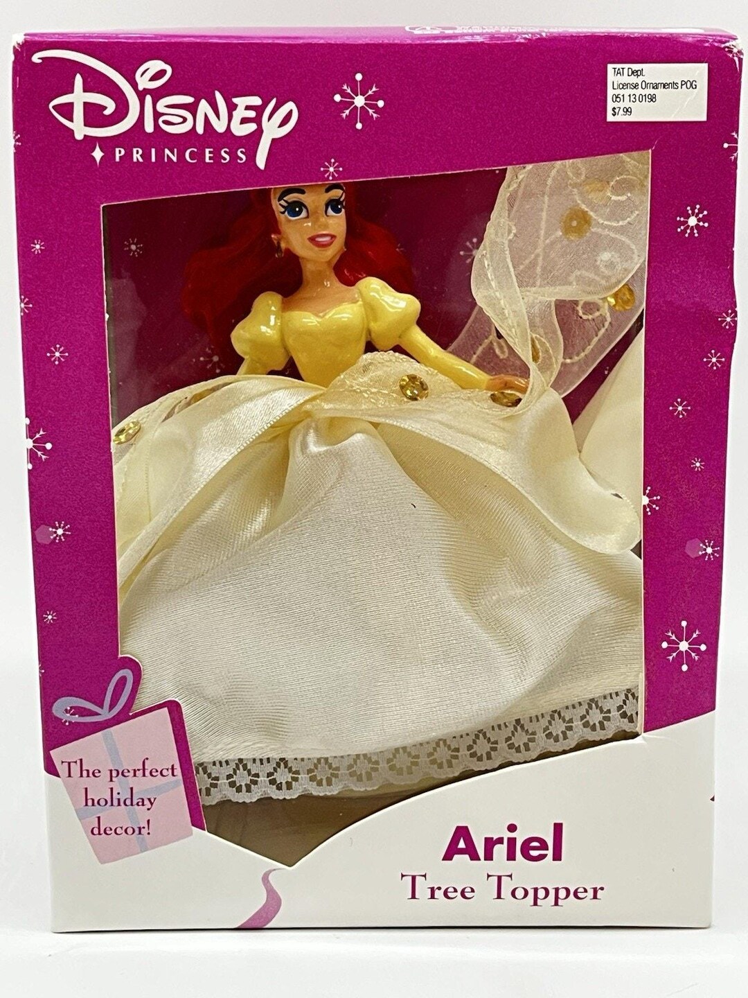 Rare Disney Enchanted Tales Princess Ariel Yellow Gown Christmas Tree ...