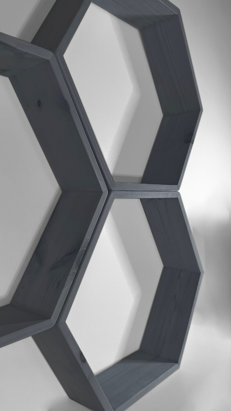Hexagon Shelves, Bookshelf, Wooden Shelf for All Rooms in Your Home ...