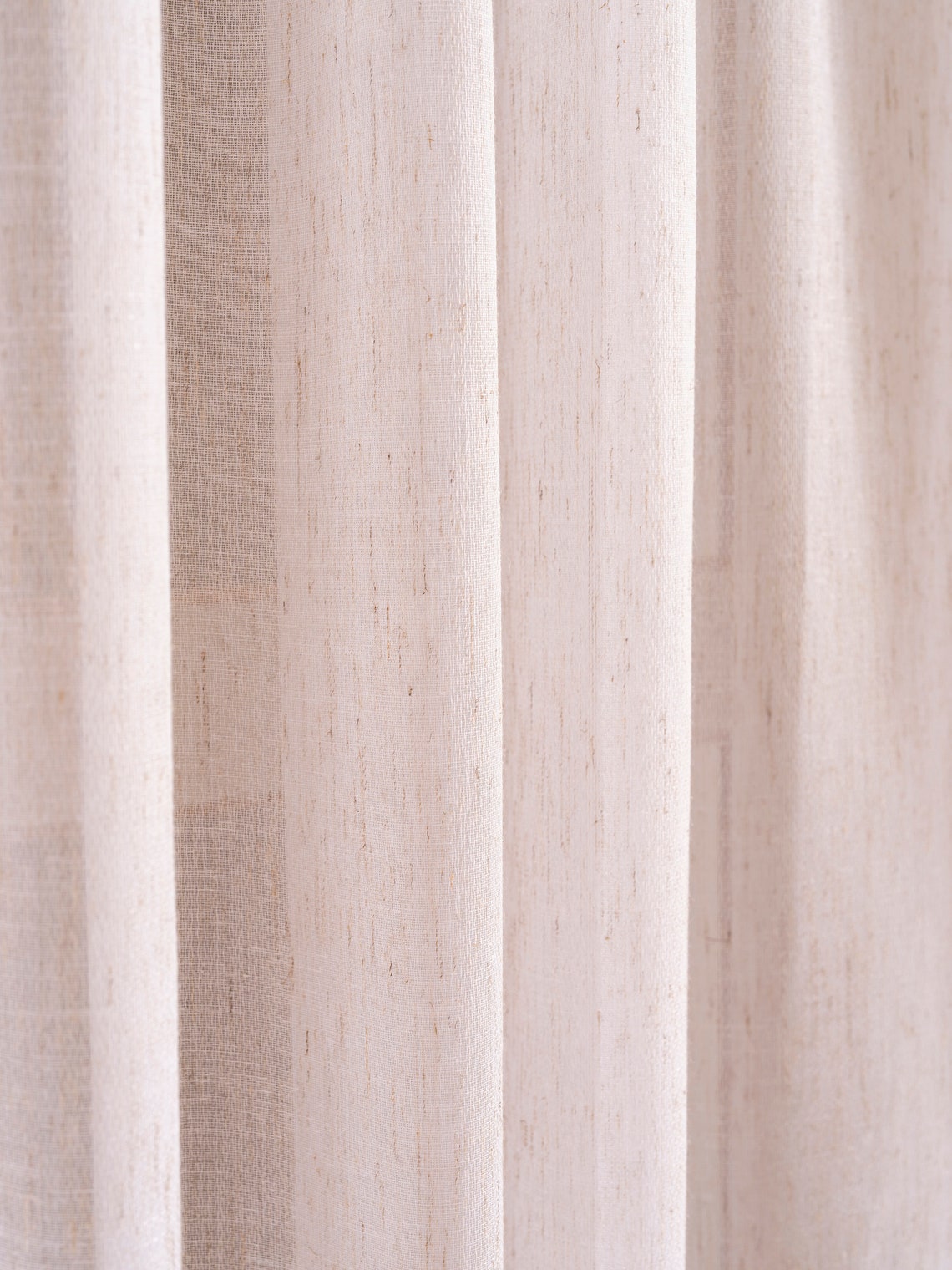 Luxury Linen Sheer Curtain, Linen Sheer Curtain for Living Room, Linen ...