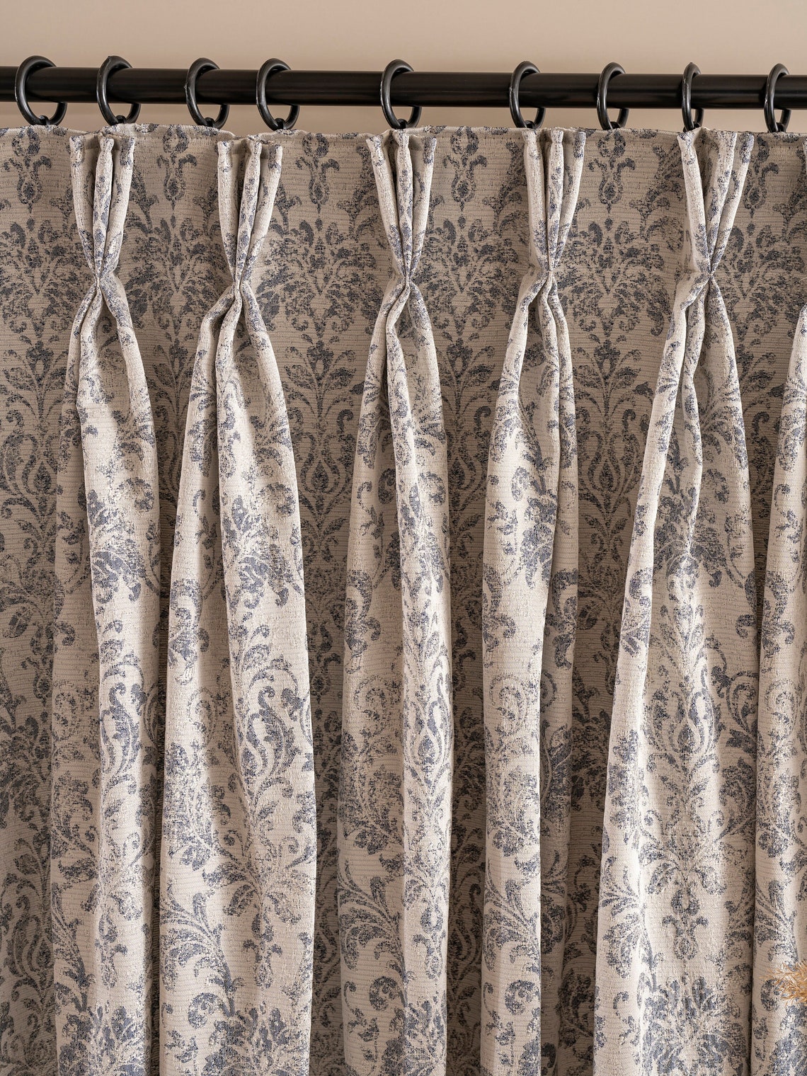 Damask Floral Patterned Curtains, Damask Patterned Curtains, Luxury ...