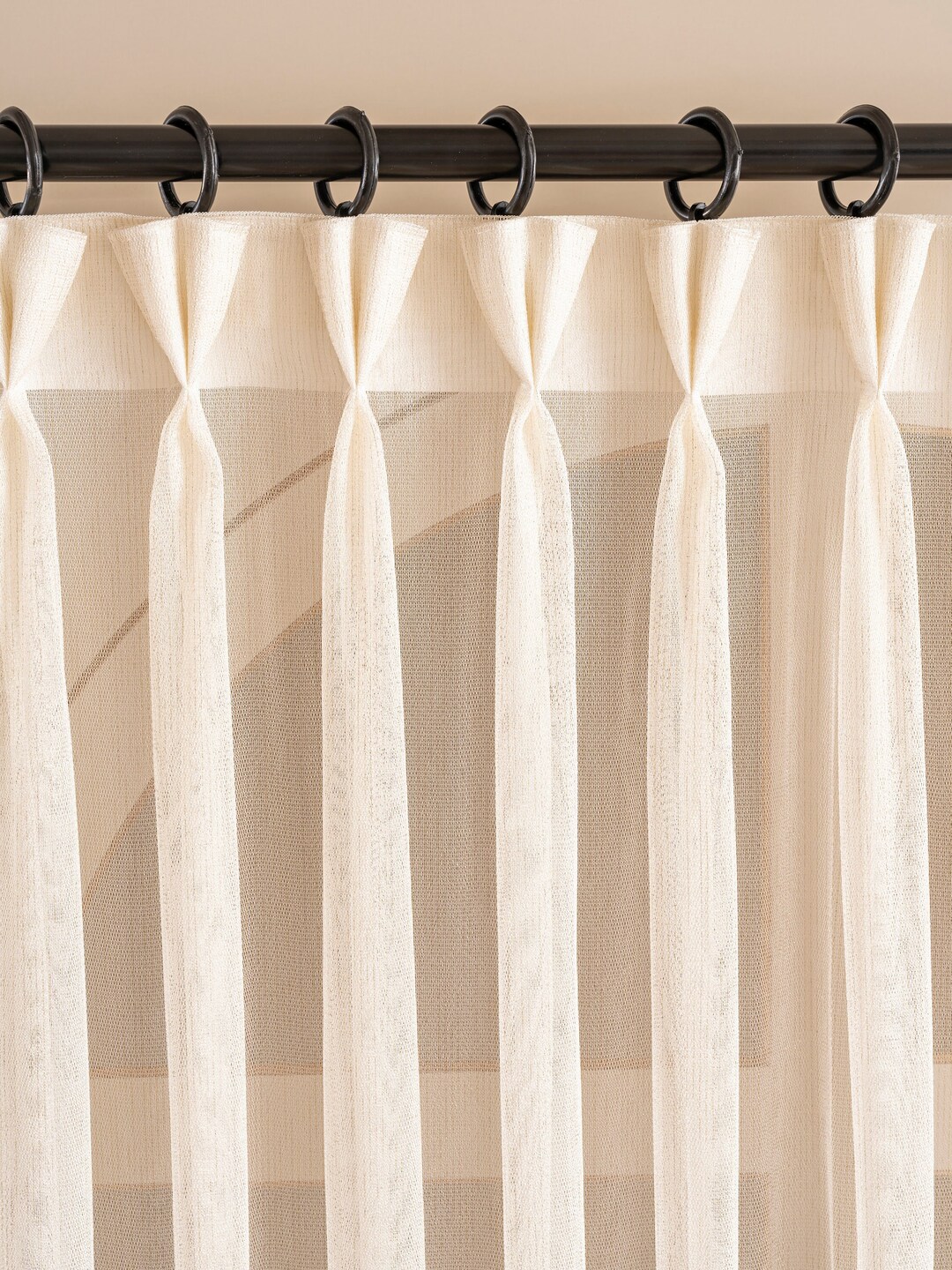 Double French Pleat Tulle Curtain, Tulle Curtain for Living Room, Tulle ...