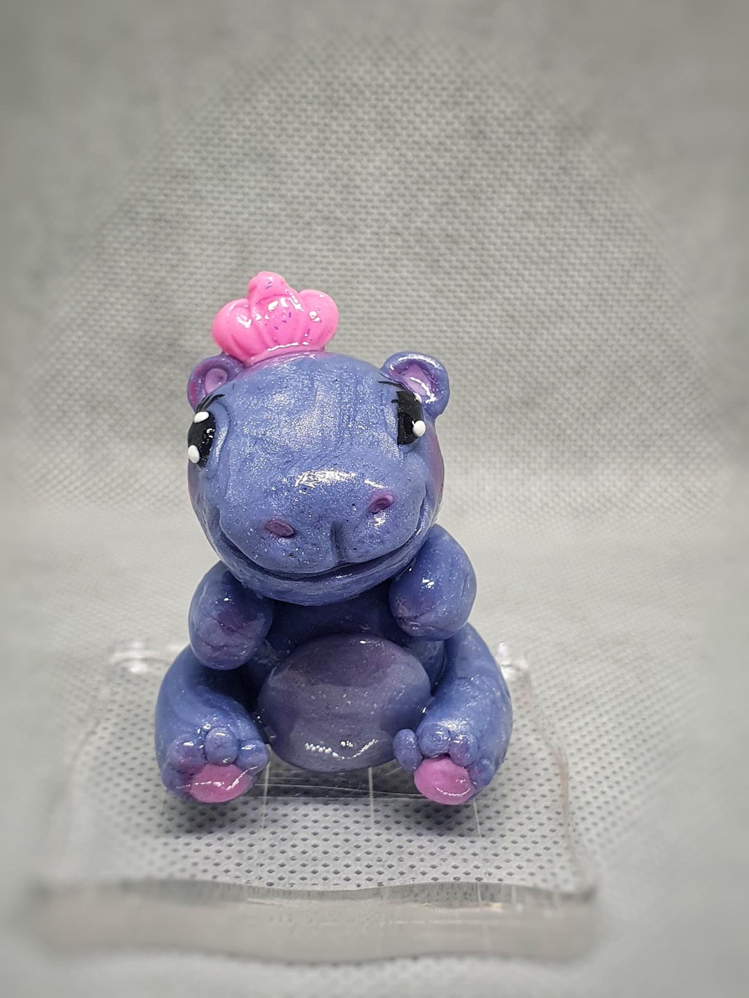 Polymer Clay Pygmy Hippo Desk-friend, is Handcrafted Inspired by ...