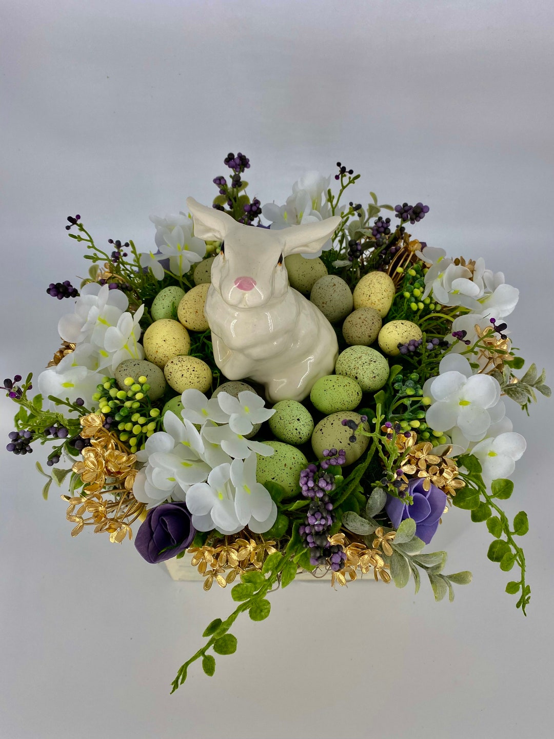 Easter Table Centerpiece Spring Centerpiece Arrangement Sola Wood ...