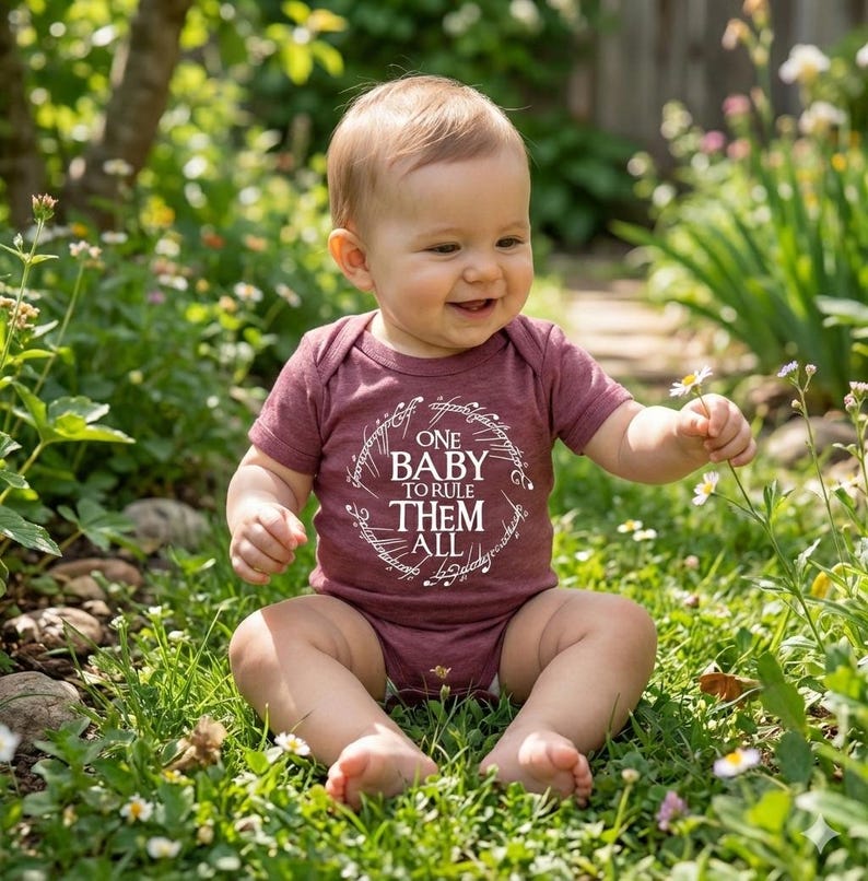 One Baby to Rule Them All Bodysuit, Lotr First Birthday Onesie, One ...