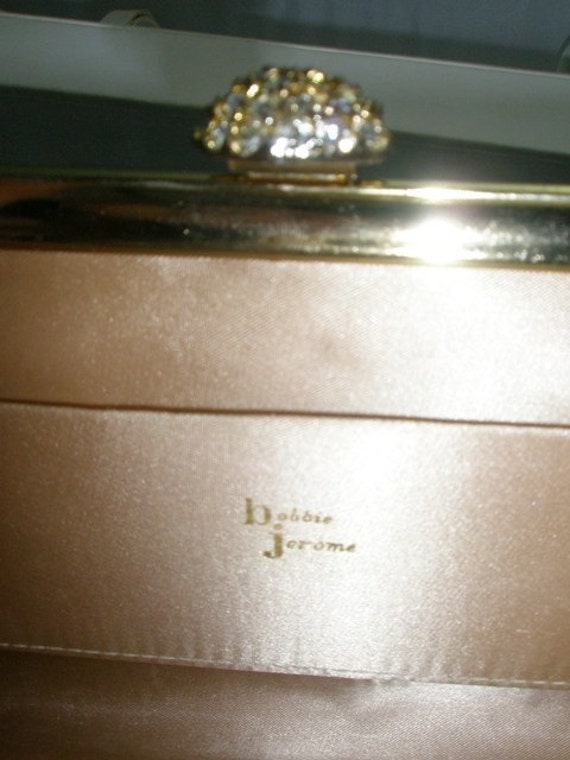 Vintage Bobbie Jerome Crystal and Satin Eveningbag - Gem
