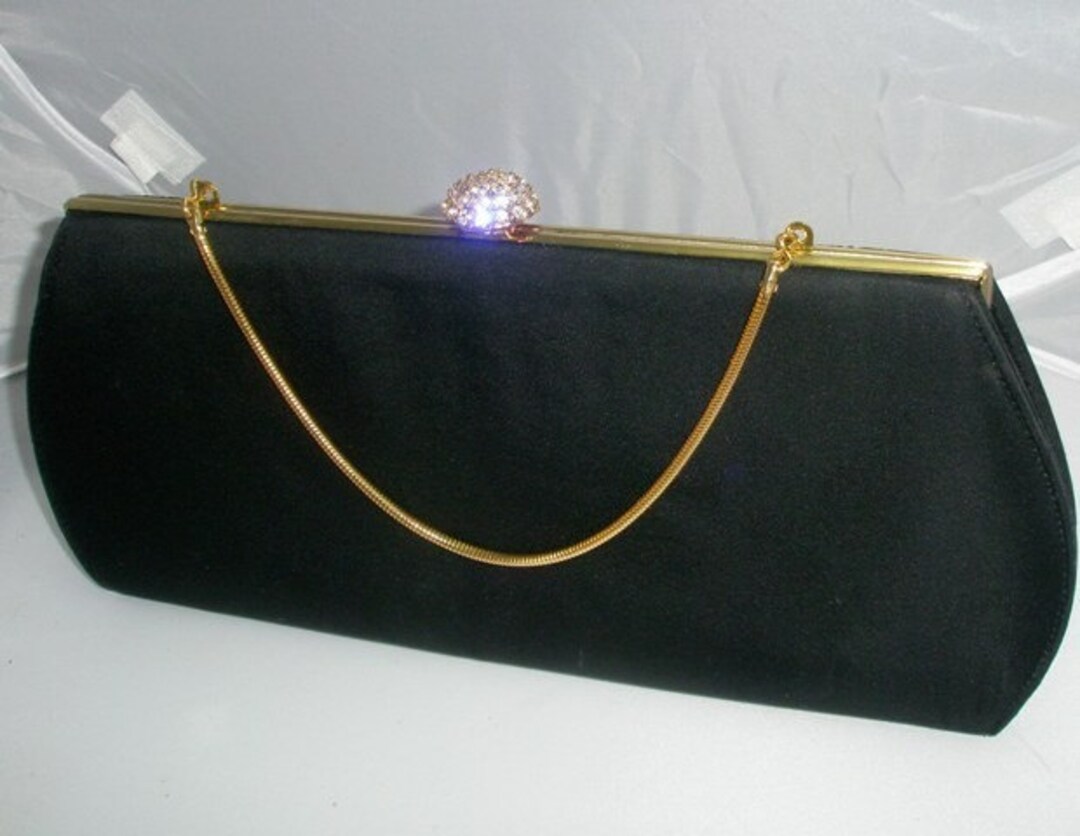 Vintage Bobbie Jerome Crystal and Satin Eveningbag - Etsy
