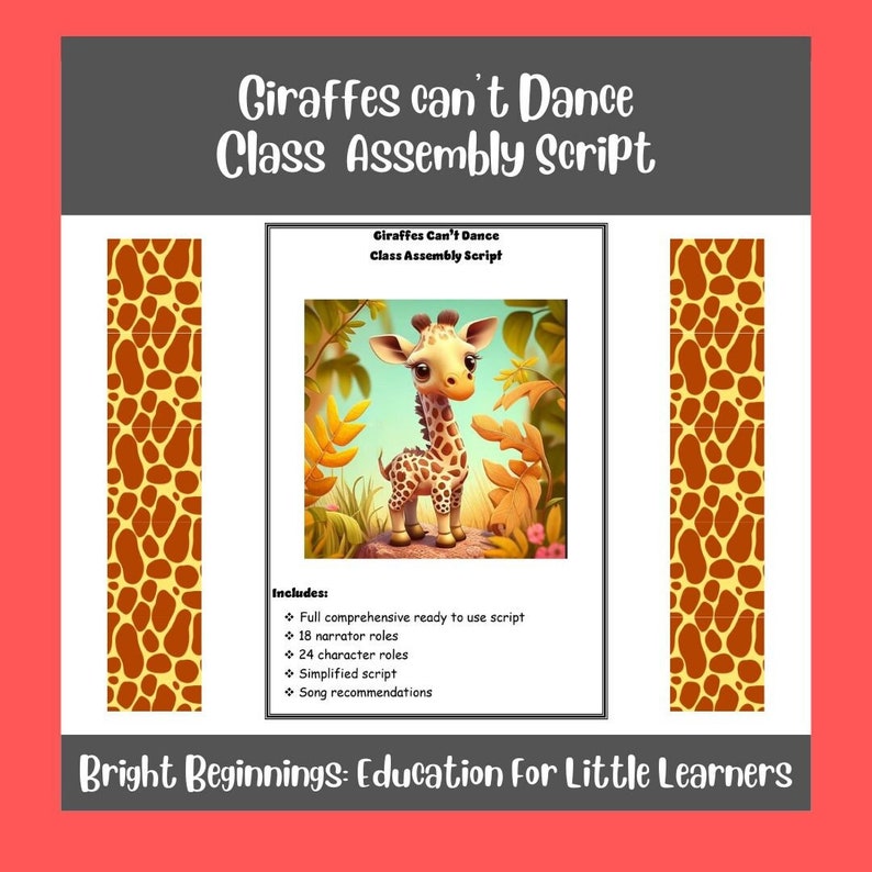 Giraffes Can't Dance Class Assembly Show Script - KS1/EYFS - Etsy