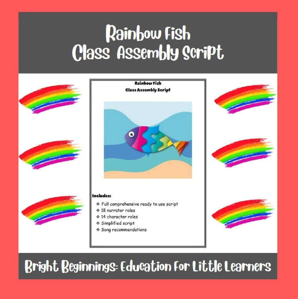 Rainbow Fish Class Assembly Script - Eyfs/ks1/kindergarten - Etsy