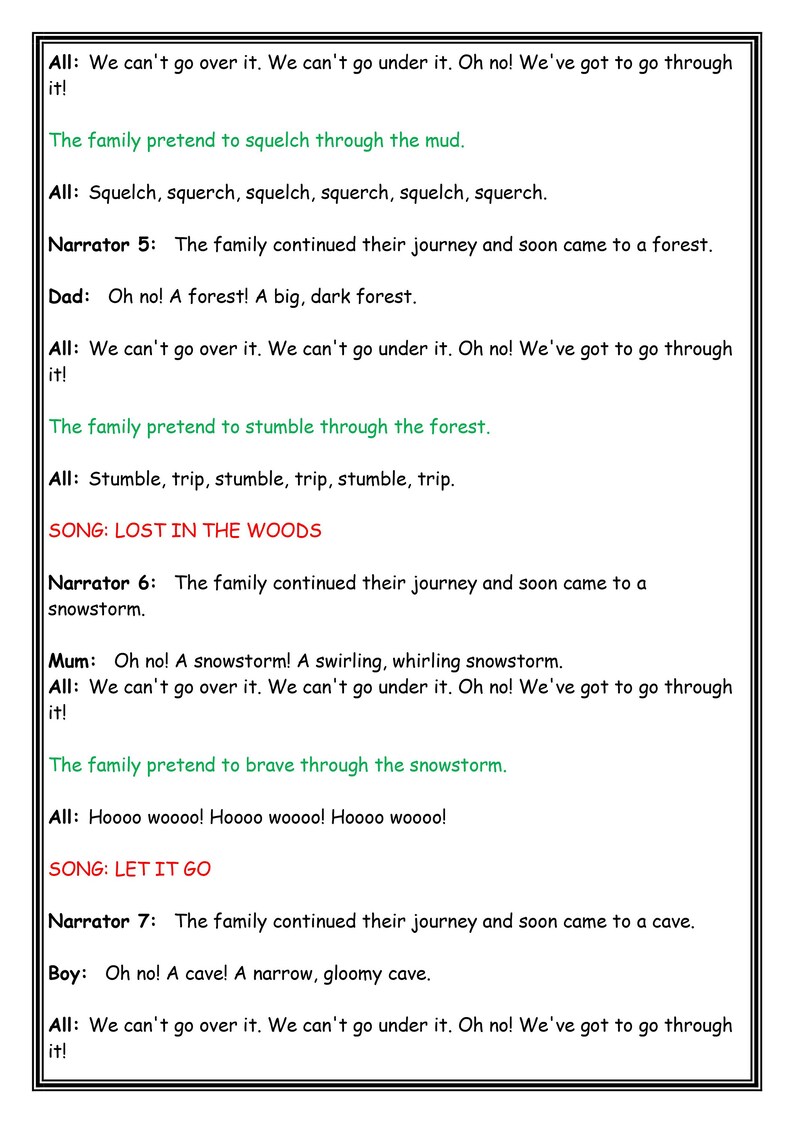 We're Going on a Bear Hunt Class Assembly Script - Eyfs/ks1 ...