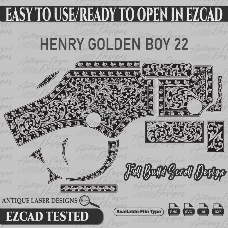 Henry Golden Boy 22 Scroll Design SVG, Henry Golden Boy 22 SVG, Henry ...