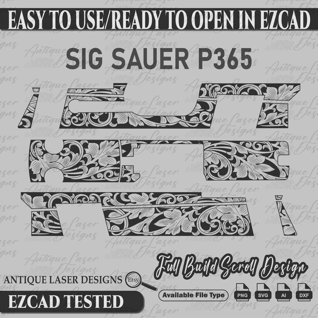 Sig Sauer P365 SVG, Sig Sauer P365 Engraving Design SVG, P365 Custom ...