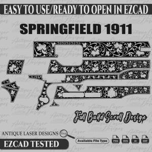 Springfield 1911 Scroll Design SVG, Springfield 1911 Laser Files ...