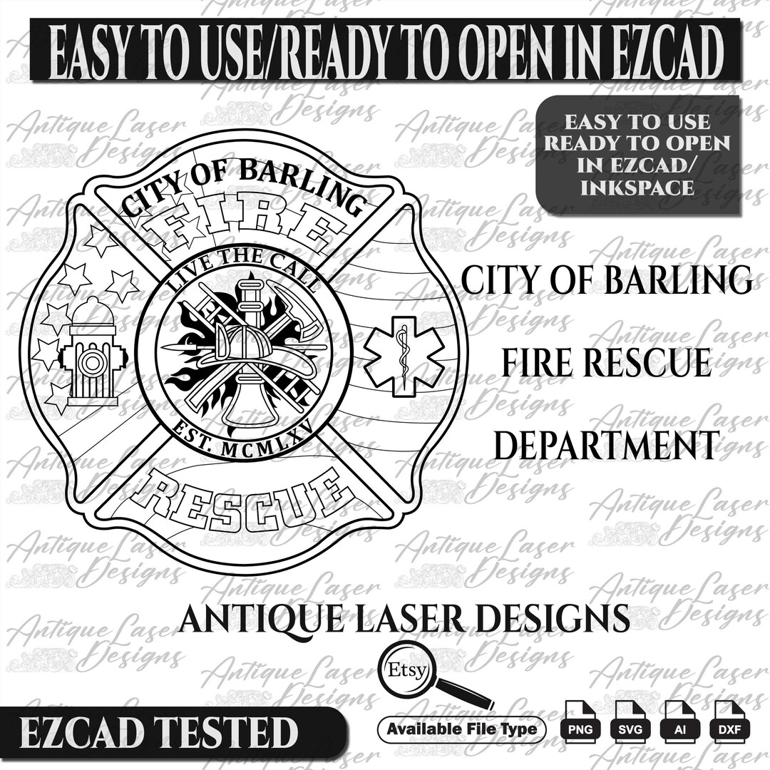 City of Barling Fire Rescue Department Badge, Logo, Seal, Badge, Custom ...