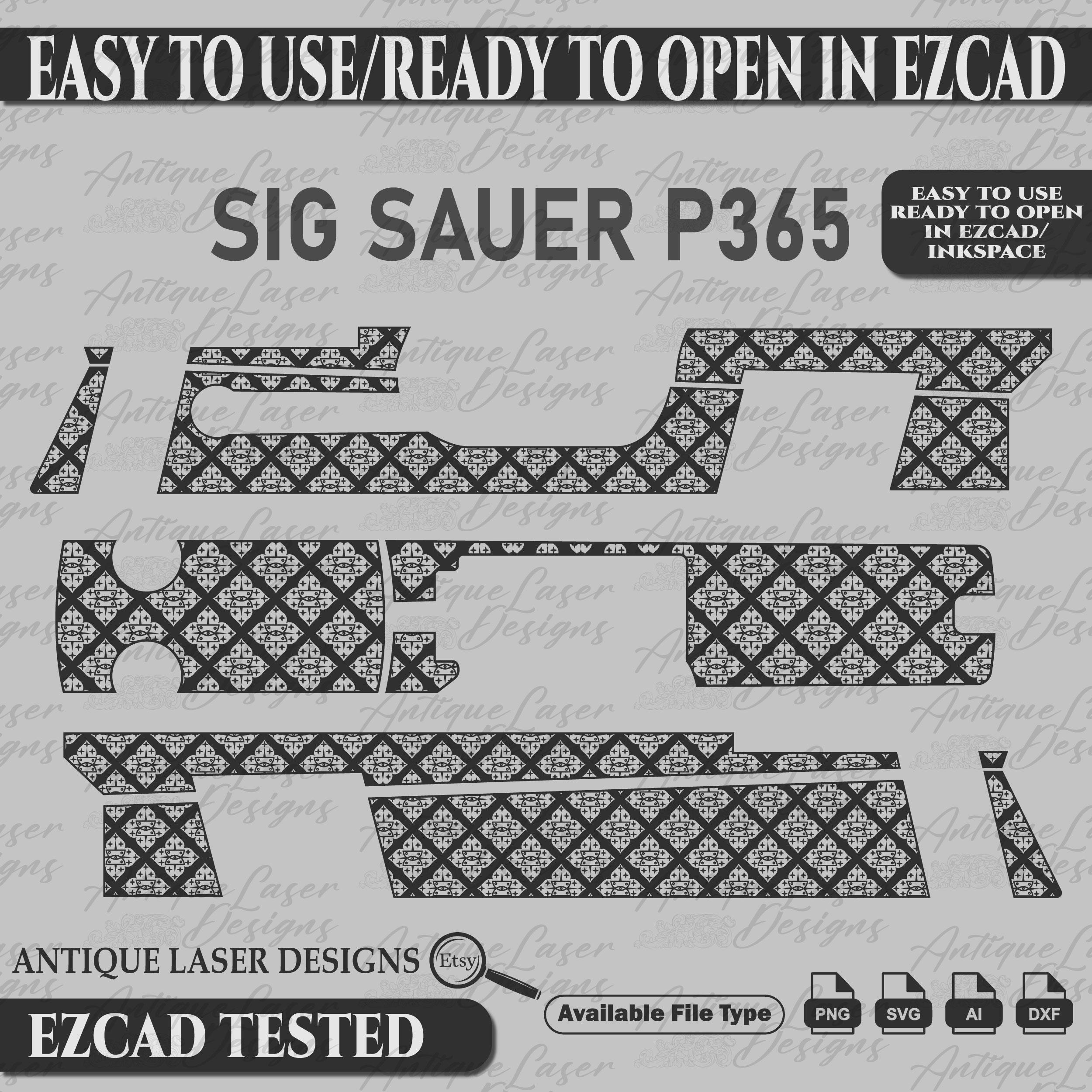 Sig Sauer P365 SVG, Sig Sauer P365 Engraving Design SVG, P365 Custom ...