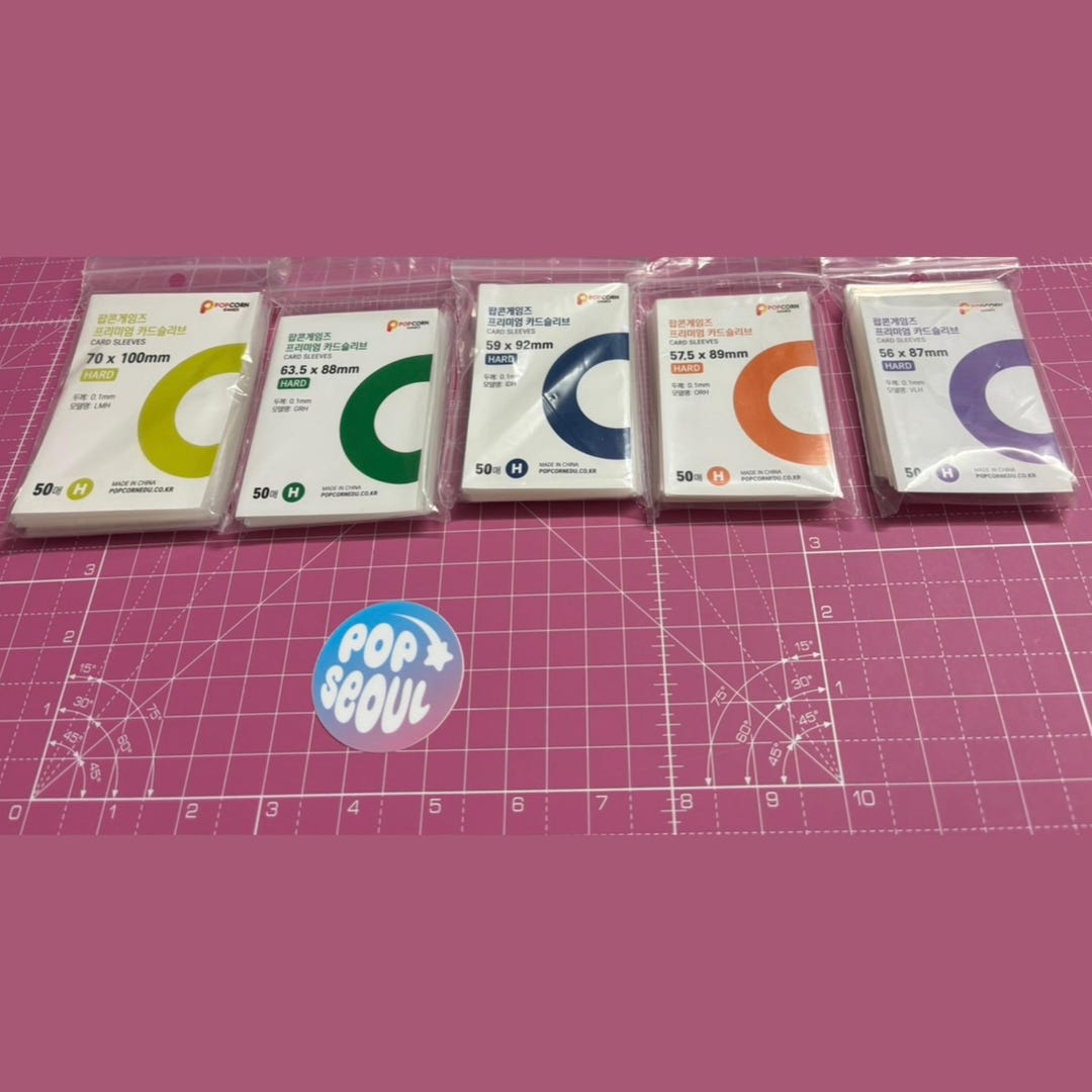 Popcorn Games Card Sleeves | Hard Sleeves | Trading Card Sleeves | Kpop ...