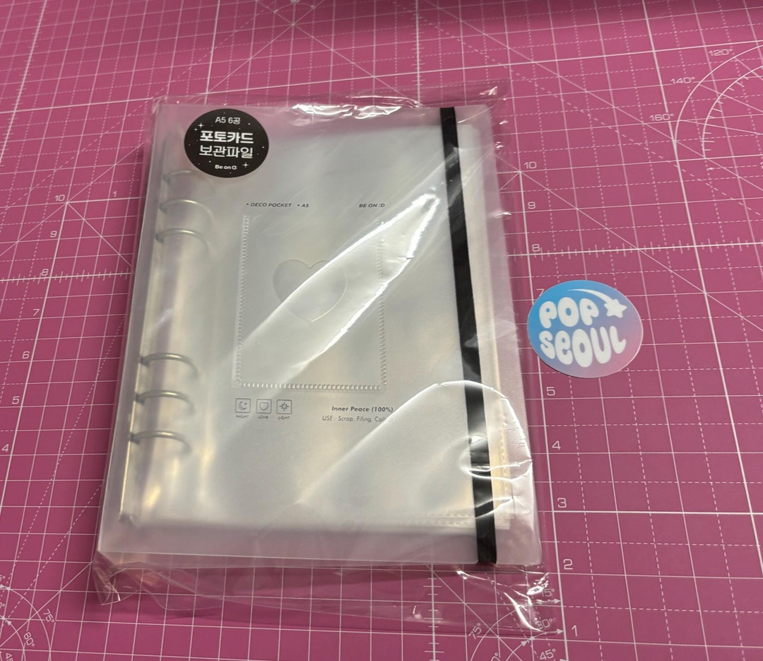A5 Kpop Photocard Binder Set | 6-ring PC Pages | 4-pocket Binder ...