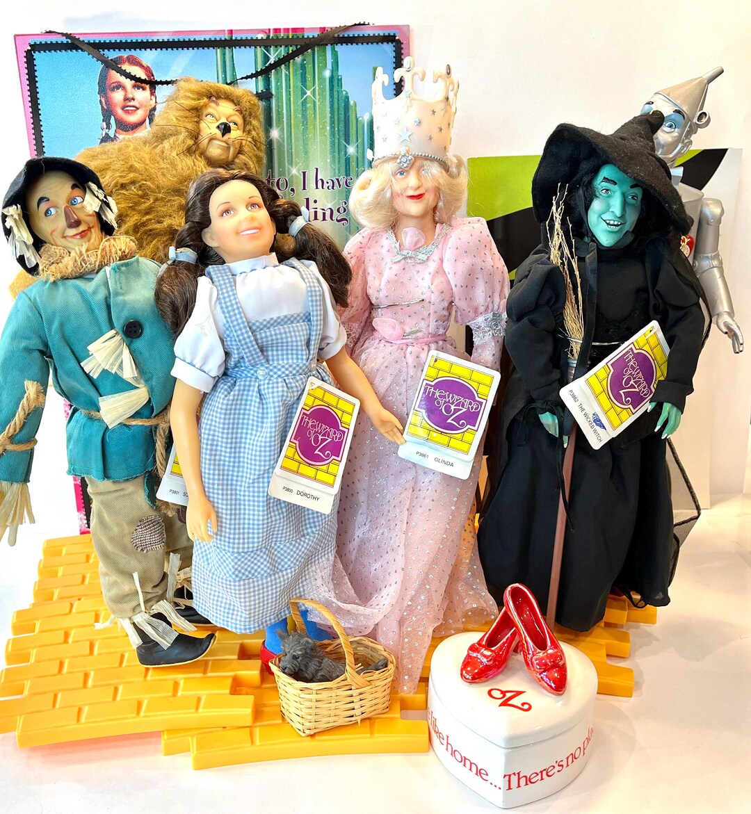 Vintage Wizard of Oz Dolls, Ruby Red Slippers Ceramic Trinket Box ...
