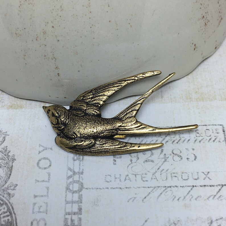 Brass Sparrow Bird Brooch Nature Pin Metal Lapel Bird Watcher | Etsy