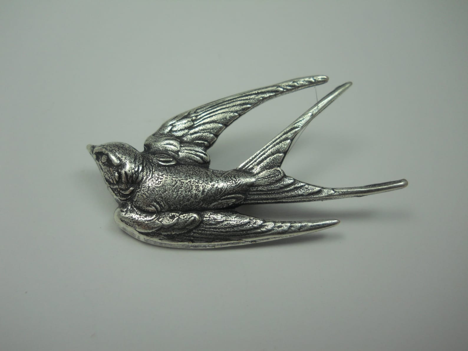 Silver Swallow Bird Brooch Nature Pin Sterling Silver Plated Metal ...