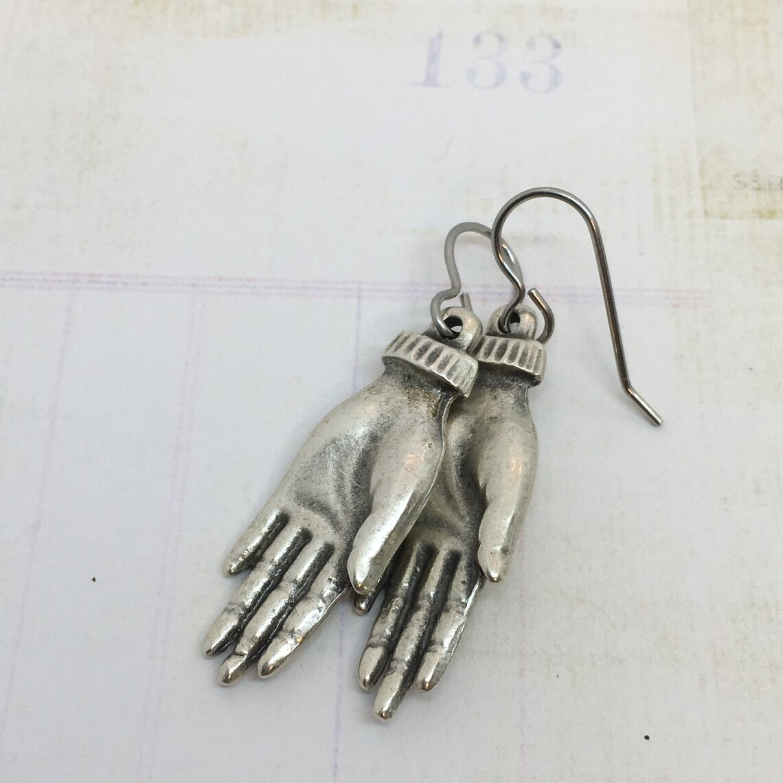 Hand Charm Earrings Silver Open Hand Love Tolerance Artisan - Etsy
